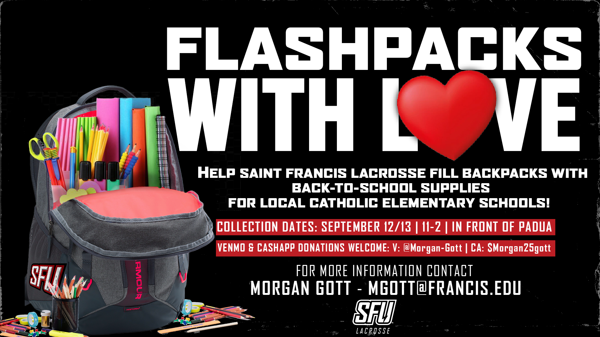 Flash Packs with Love | Saint Francis University